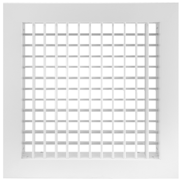 14x14" Double Deflection Grille / Register - Front Vertical Vent Cover ...