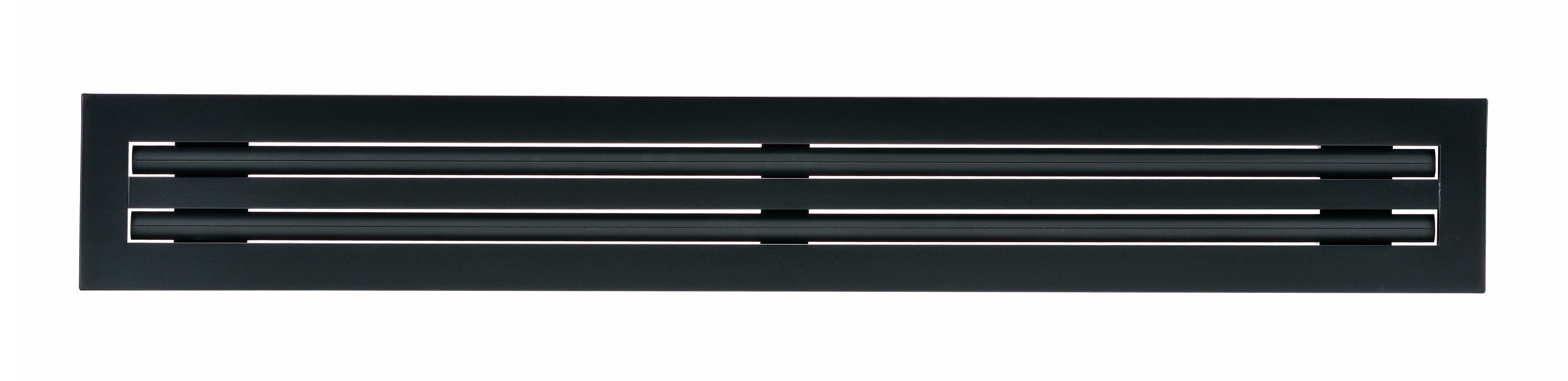 36" Linear Slot Diffuser Vent Cover (2 Slots - 19mm Openings) - Black ...