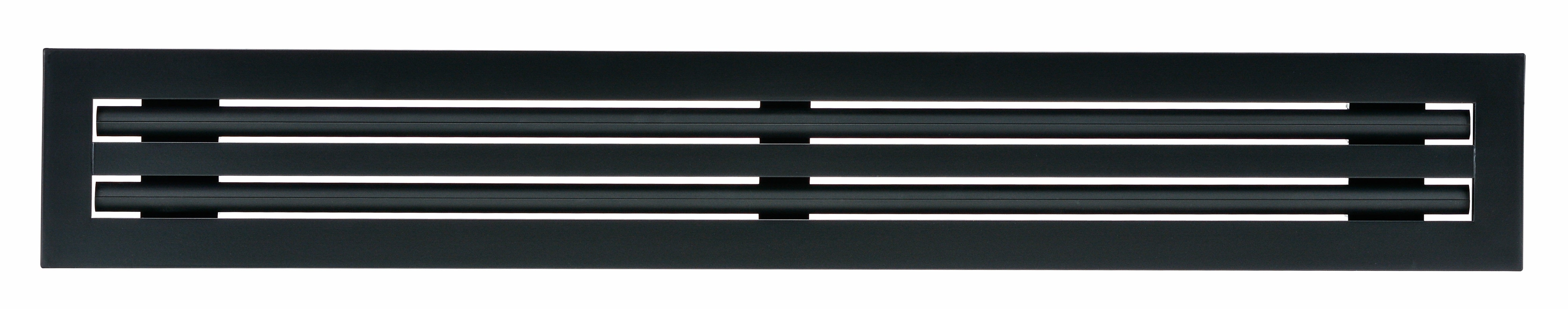 48" Linear Slot Diffuser Vent Cover (2 Slots - 25mm Openings) - Black ...