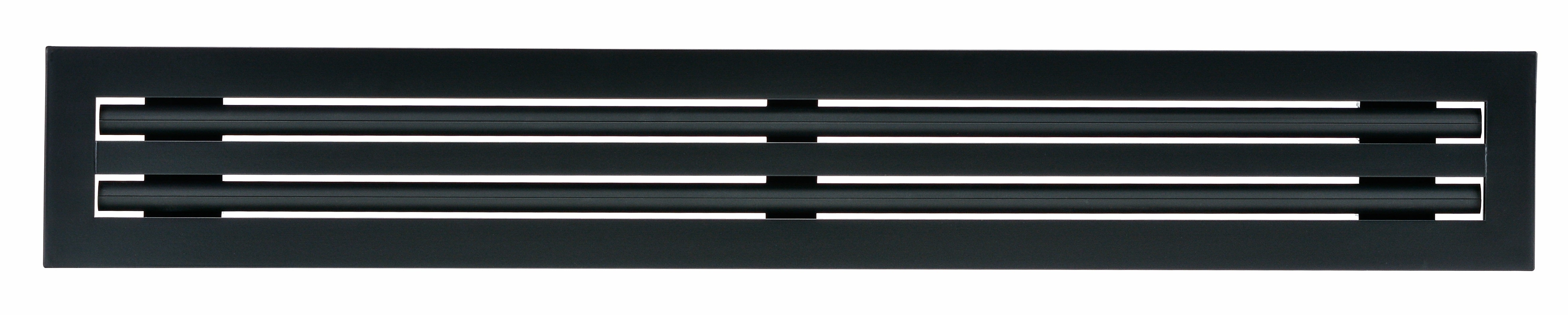 36" Linear Slot Diffuser Vent Cover (2 Slots - 25mm Openings) - Black ...