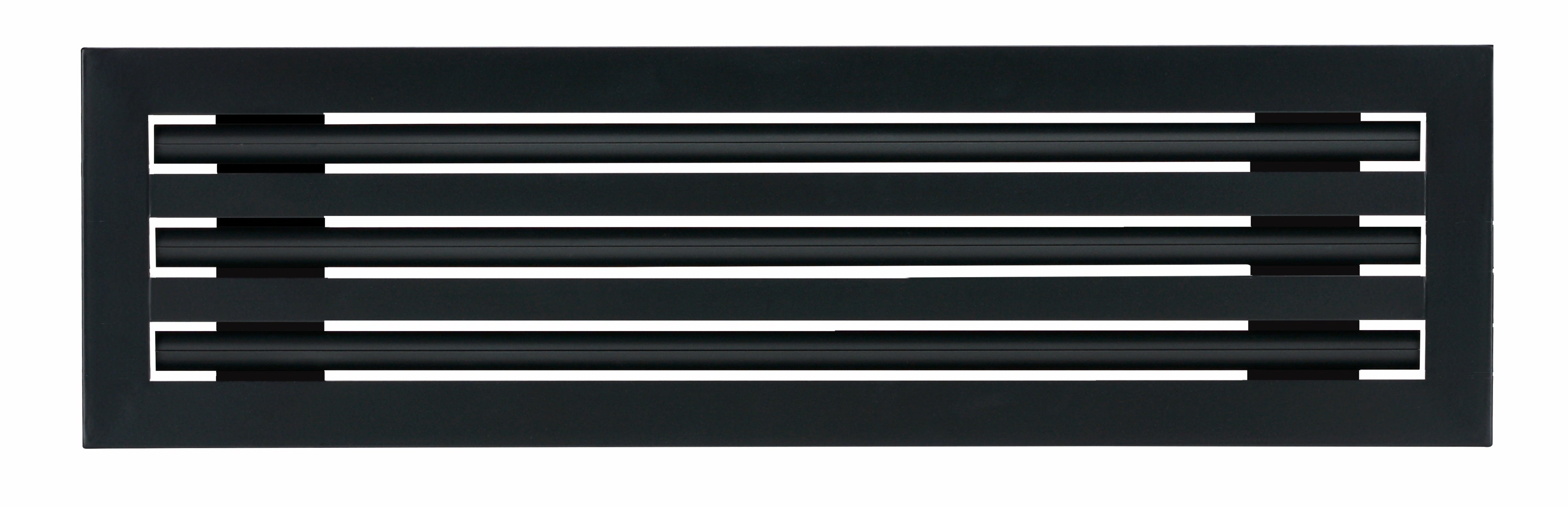 24" Linear Slot Diffuser Vent Cover (3 Slots -25mm Openings) - Black ...