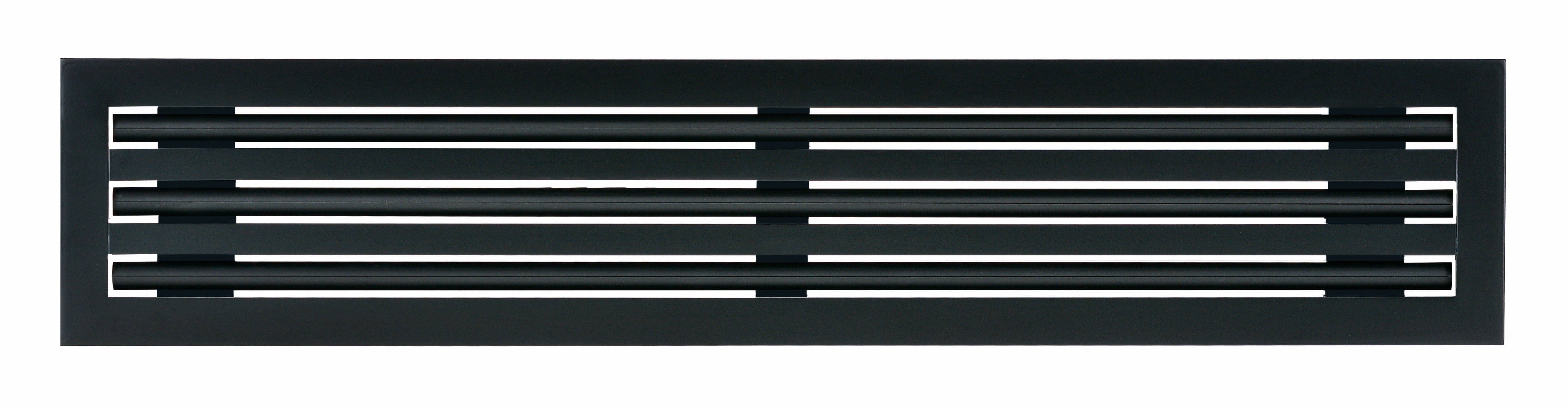36" Linear Slot Diffuser Vent Cover (3 Slots - 25mm Openings) - Black ...
